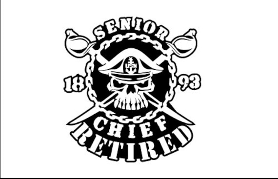 SVG Vector and PNG FILE Navy Senior Chief Retired Crossbones | Etsy