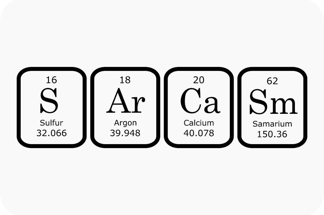 Periodic Table Sarcasm SVG and PNG Funny File - Etsy