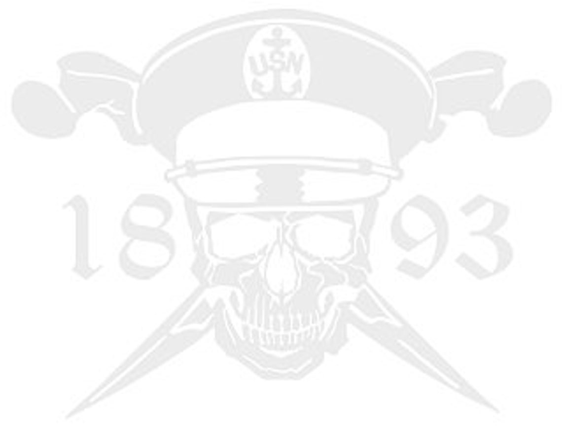 White and Color Navy Chief Skull and Cross Bones Crossbones - Etsy