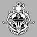 High Quality Navy Chief With Goat Head Anchor Black and White Svg ...