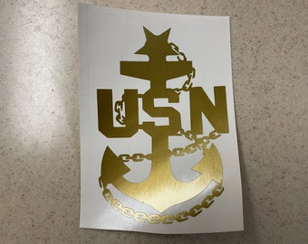 Navy Senior Chief Decal - Etsy