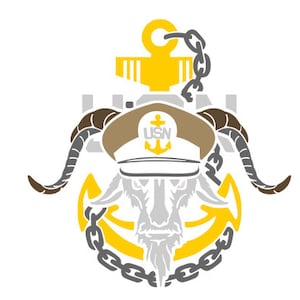 High Quality Navy Chief With Goat Head Anchor Color Svg Vector and PNG ...