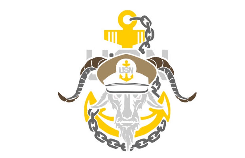 High Quality Navy Chief With Goat Head Anchor Color Svg Vector and PNG ...