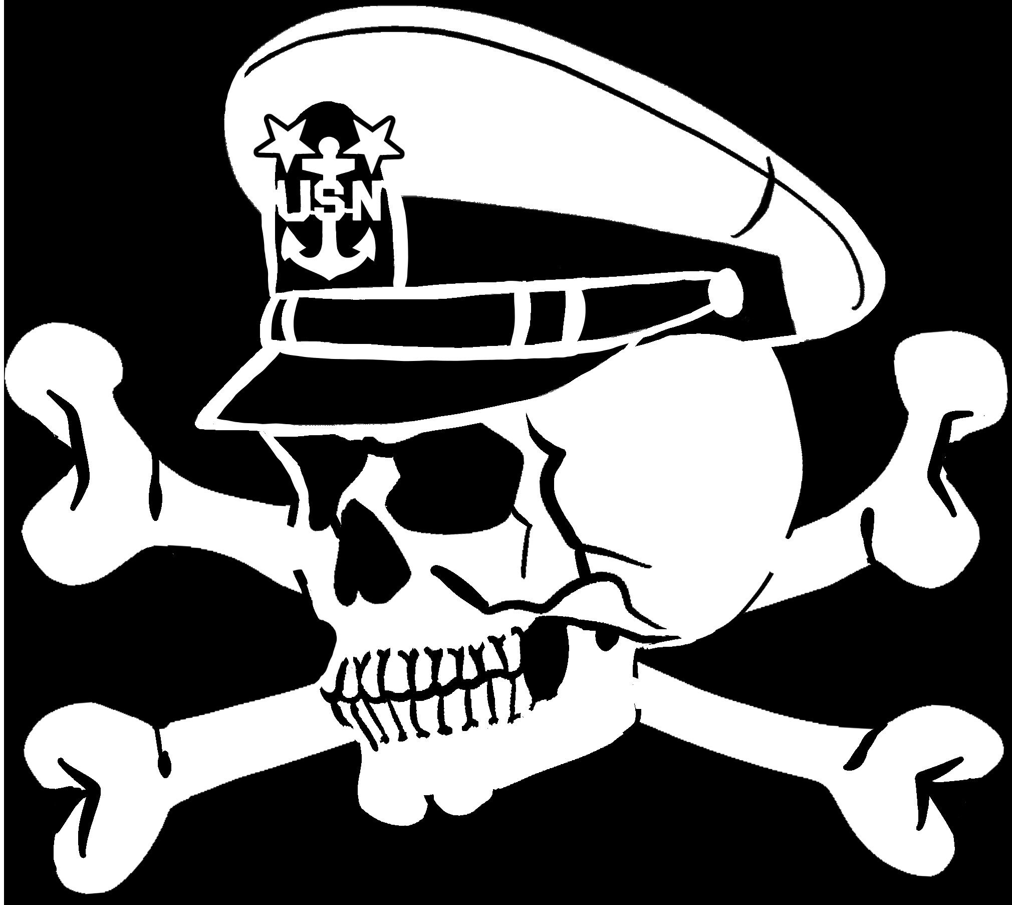 Navy Master Chief Crossbones skull Car Window Vinyl Decal | Etsy