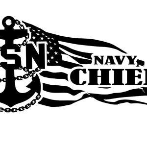 All 3 Navy Chief, Senior, Master Chief Anchor With American Flag Svg ...