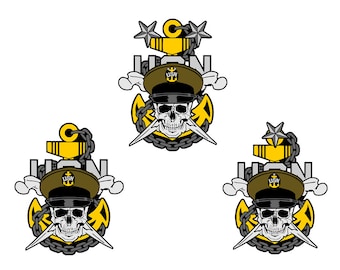 Navy Senior Chief Skull and Backbone Anchor Svg Vector and PNG | Etsy