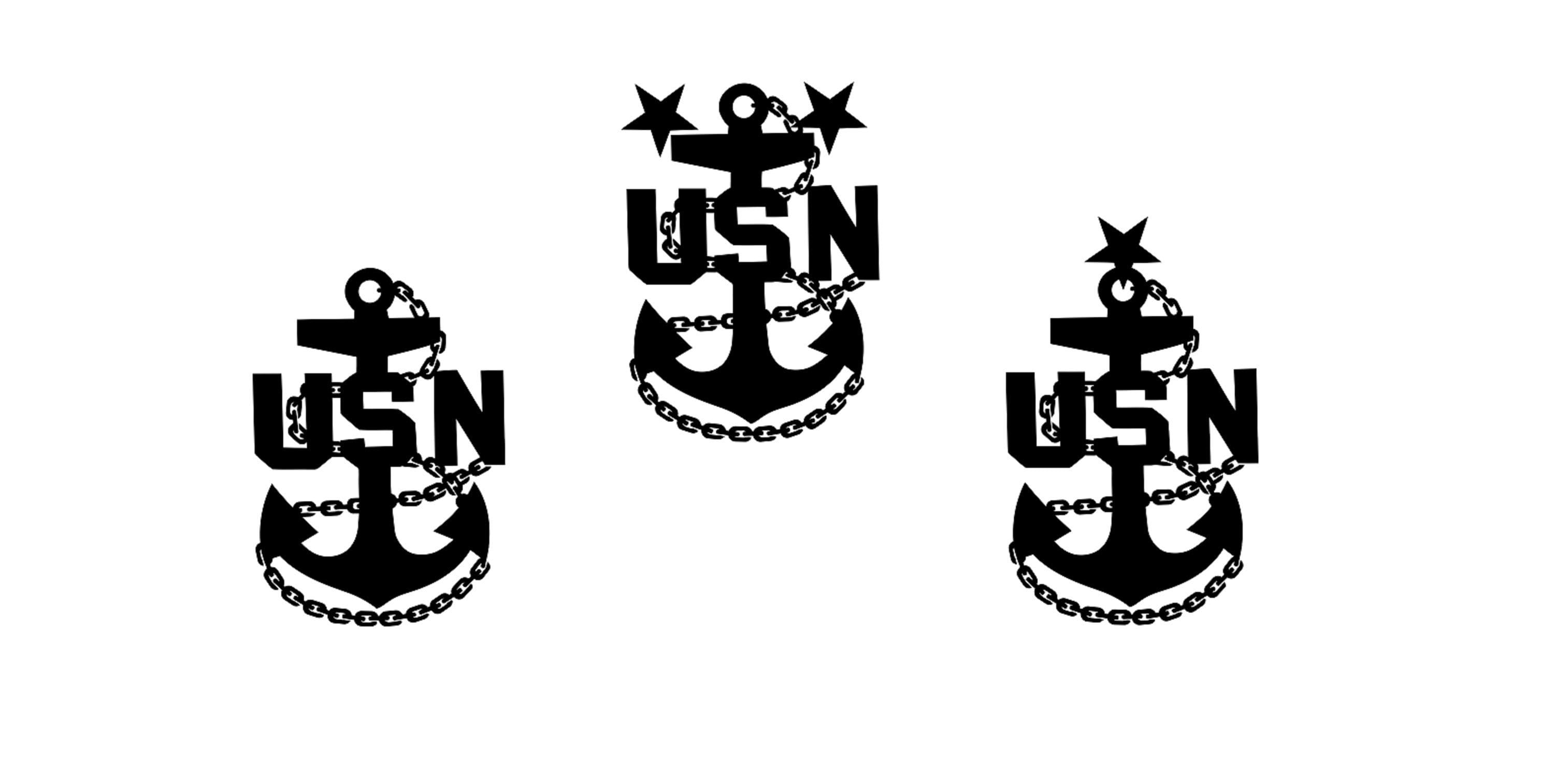 All 3 Navy Chief Senior Master Chief anchor svg vector | Etsy