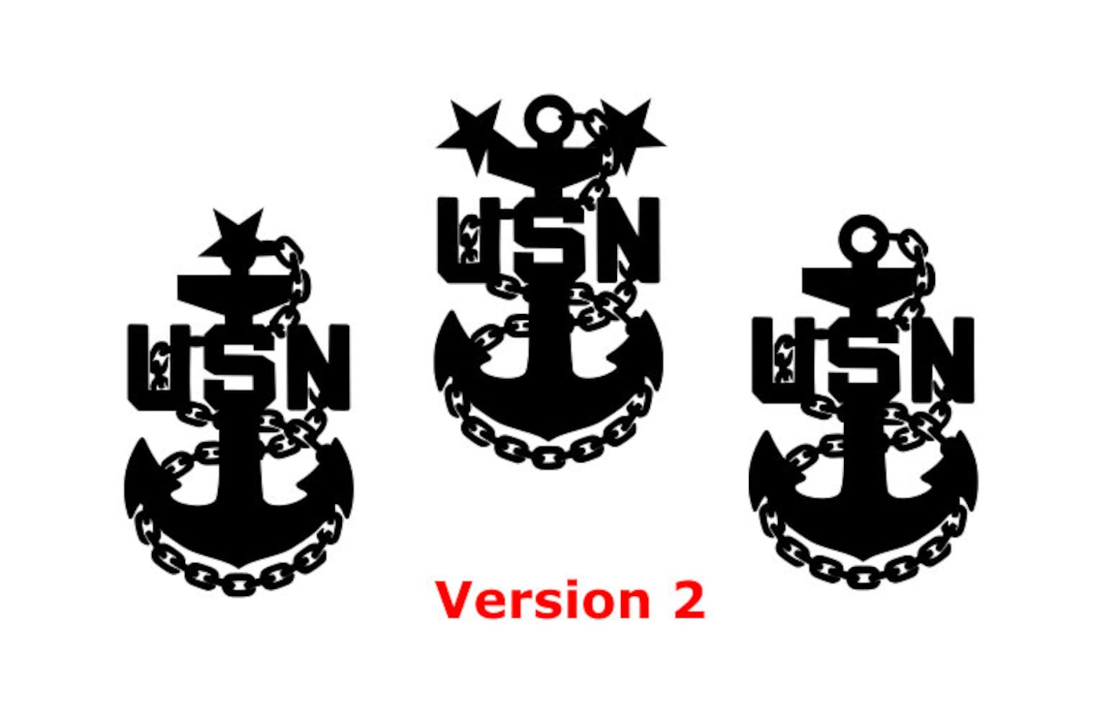 All 3 Navy Chief, Senior, Master Chief Anchor Variety Svg Vector ...