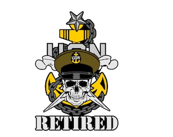 Navy Chief Retired Decal - Etsy