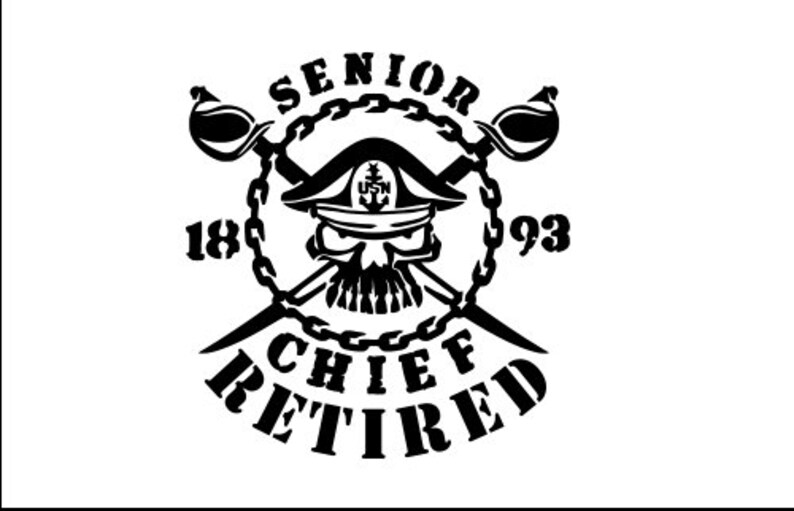 SVG Vector and PNG FILE Navy Senior Chief Retired Crossbones Cross ...
