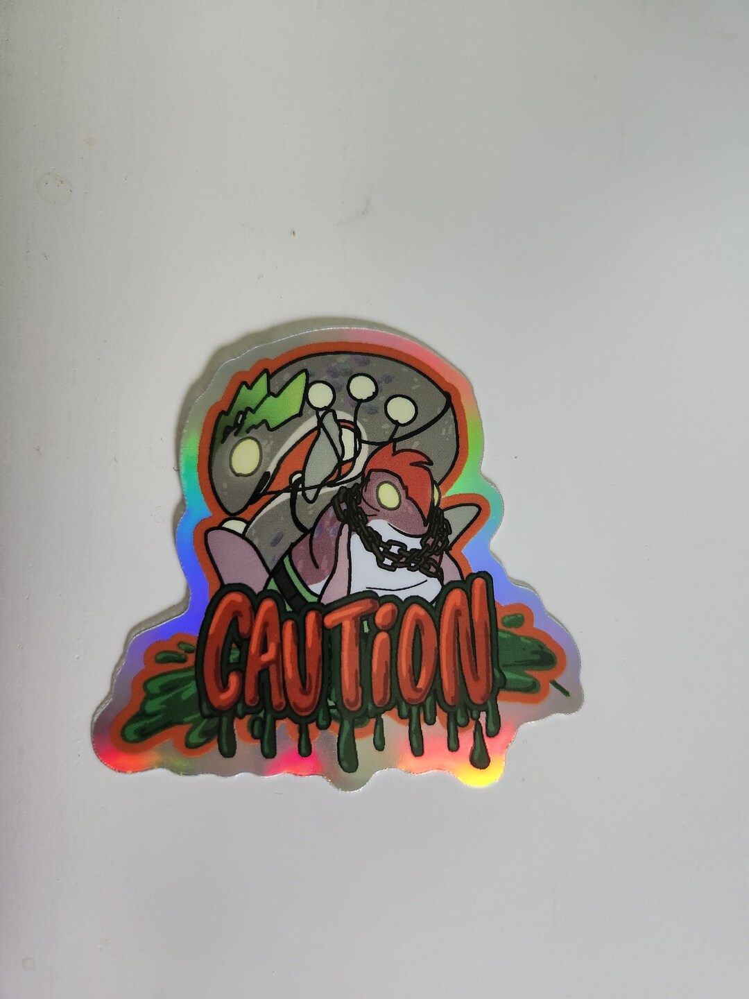 CAUTION Splatoon 3 King Salmonoid Sticker - Etsy