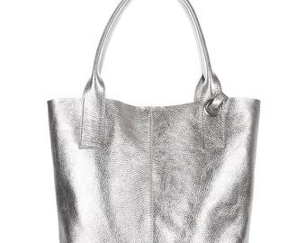 Leather Silver Bag - Etsy