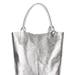 Silver Leather Tote Bag Leather Bag Silver Tote Women Tote - Etsy