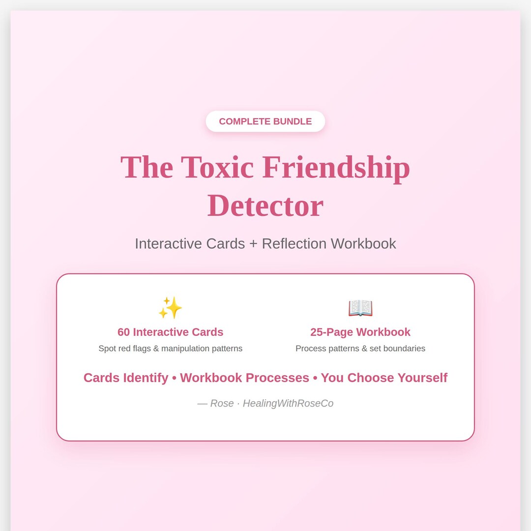 Toxic Friendship Detector Bundle | Interactive Cards + Workbook | Spot ...