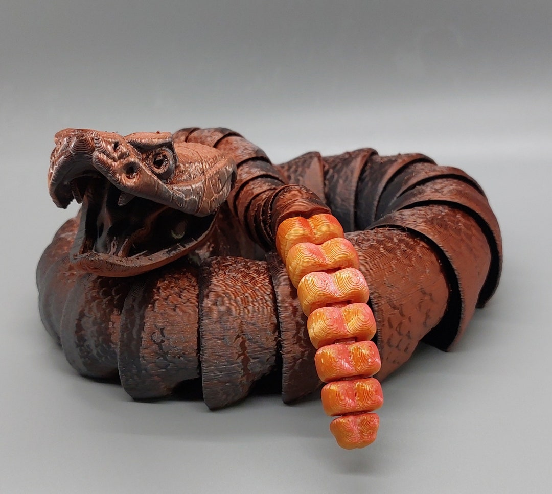 Rattle Snake, Kids Articulated Rattle Snake Toy ,flexi Snake, Adhd Toy ...