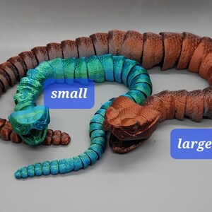 Rattle Snake, Kids Articulated Rattle Snake Toy ,flexi Snake, Adhd Toy ...