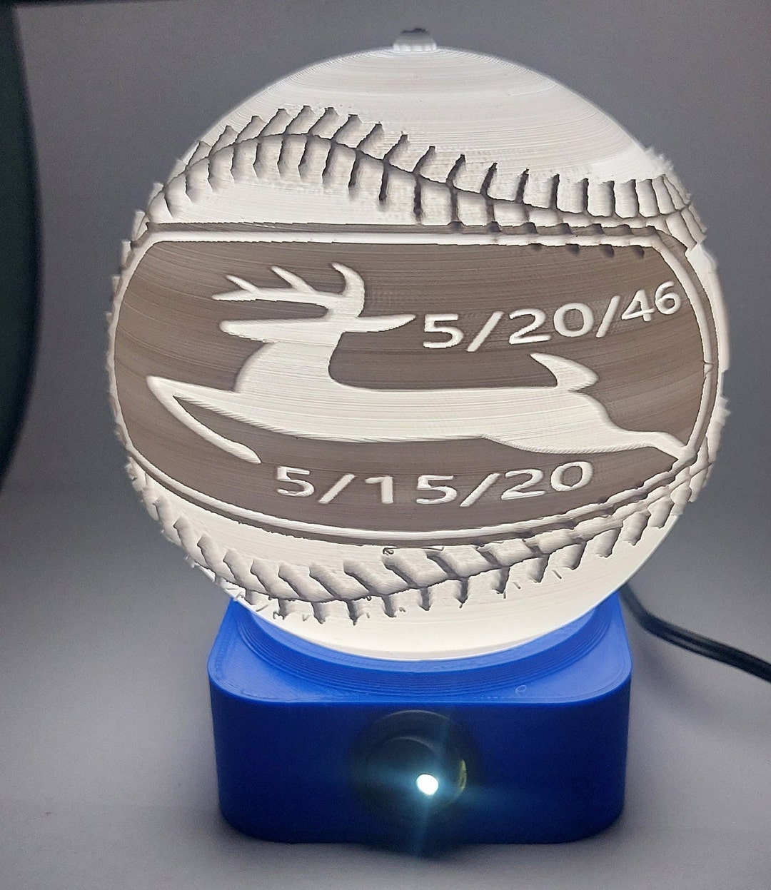 Custom Baseball Nightlight, Lithophane Nightlight, Baseball Lover Gift ...