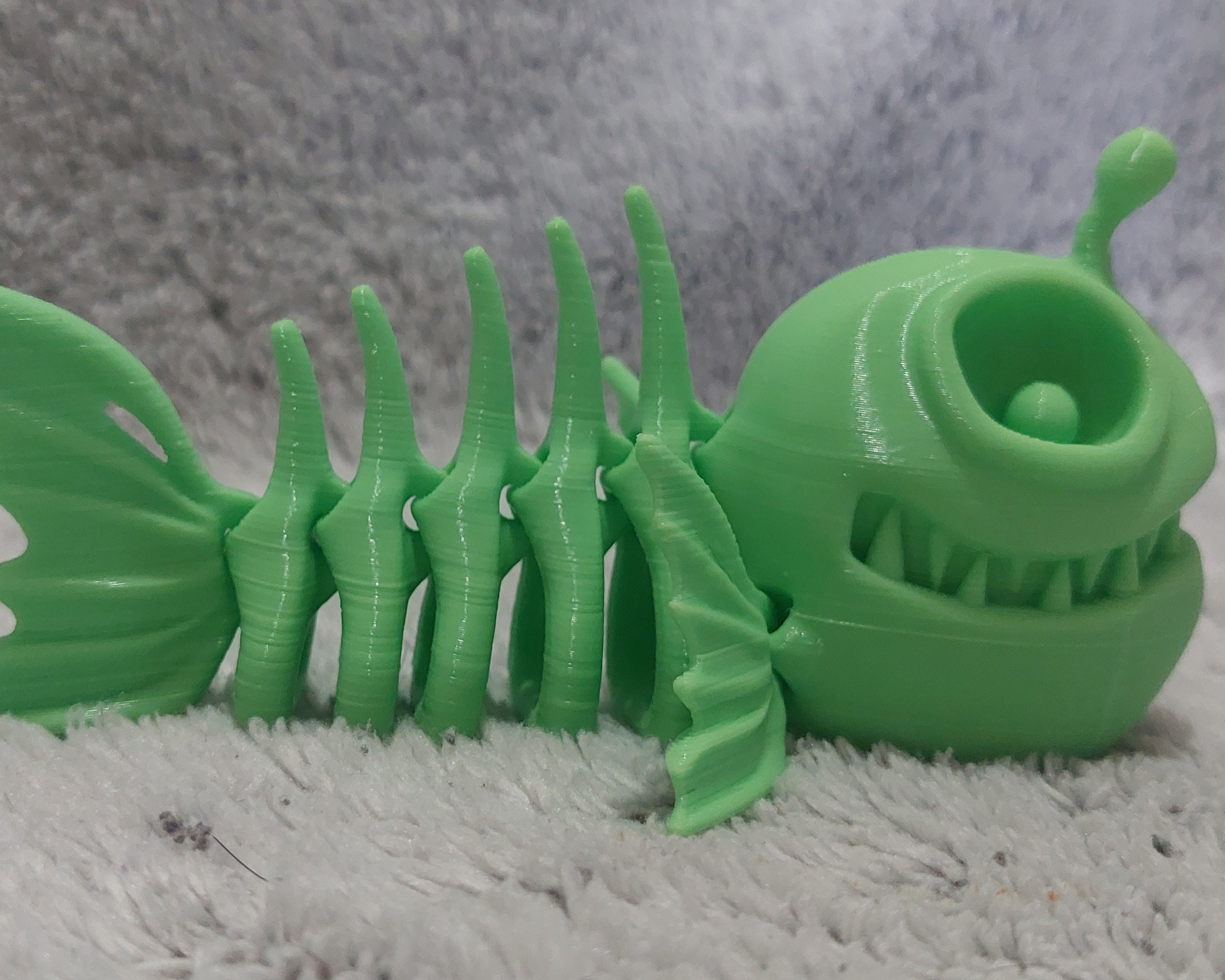 Articulated Fish Skeleton Angler Fish Flexi Fidget Angler - Etsy