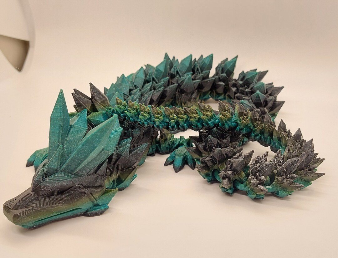 Articulated Flexi Crystal Dragon, Kids Fidget Toy, Desk Stress Toy ...