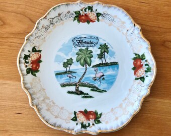 Florida Souvenir Plate Vintage | Etsy