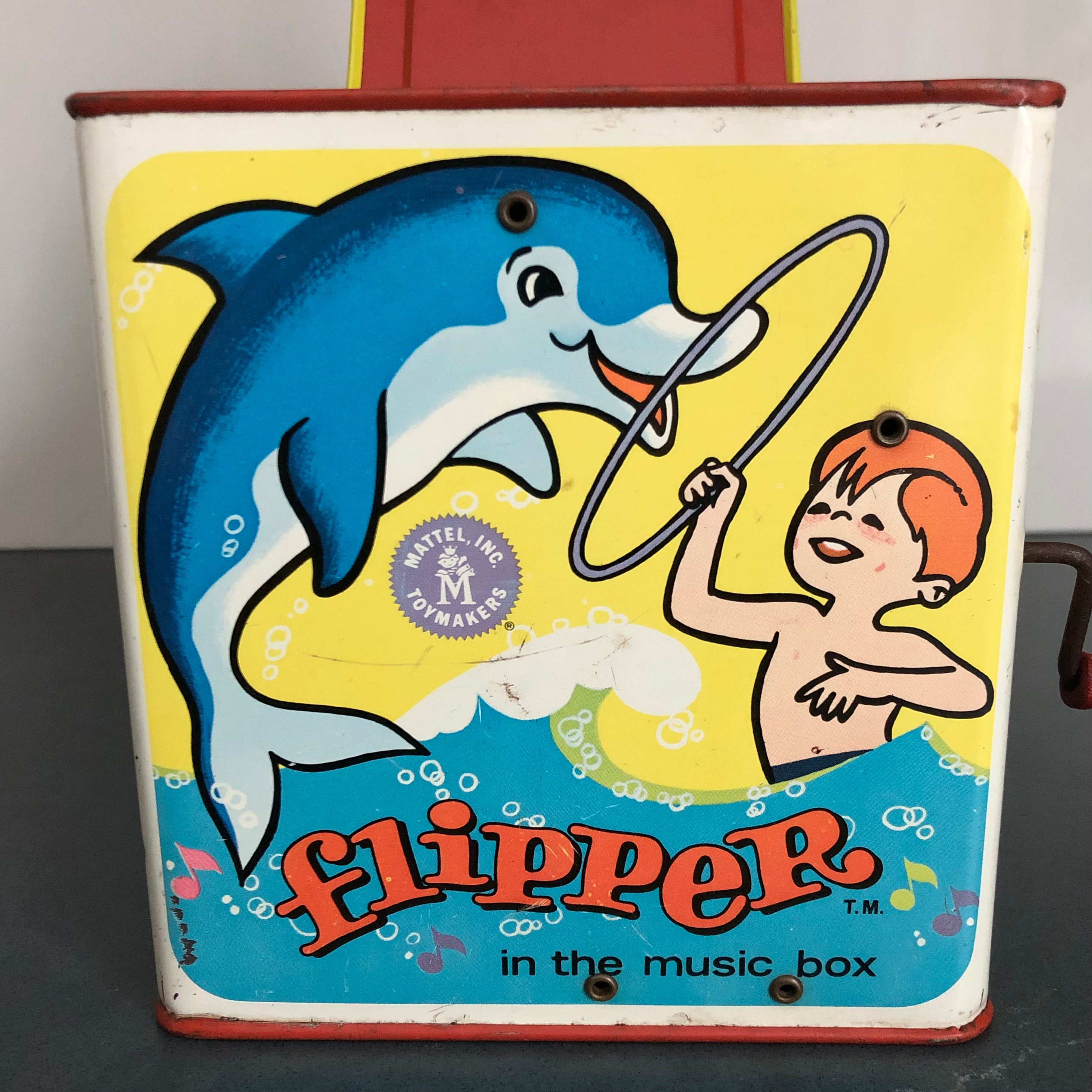 Rare Vintage TV Show flipper Tin Lithograph Jack-in-the-box Case - Etsy