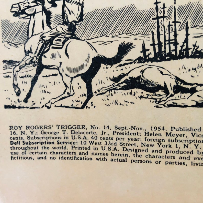 Vintage Roy Rogers' trigger Comic Books - Etsy