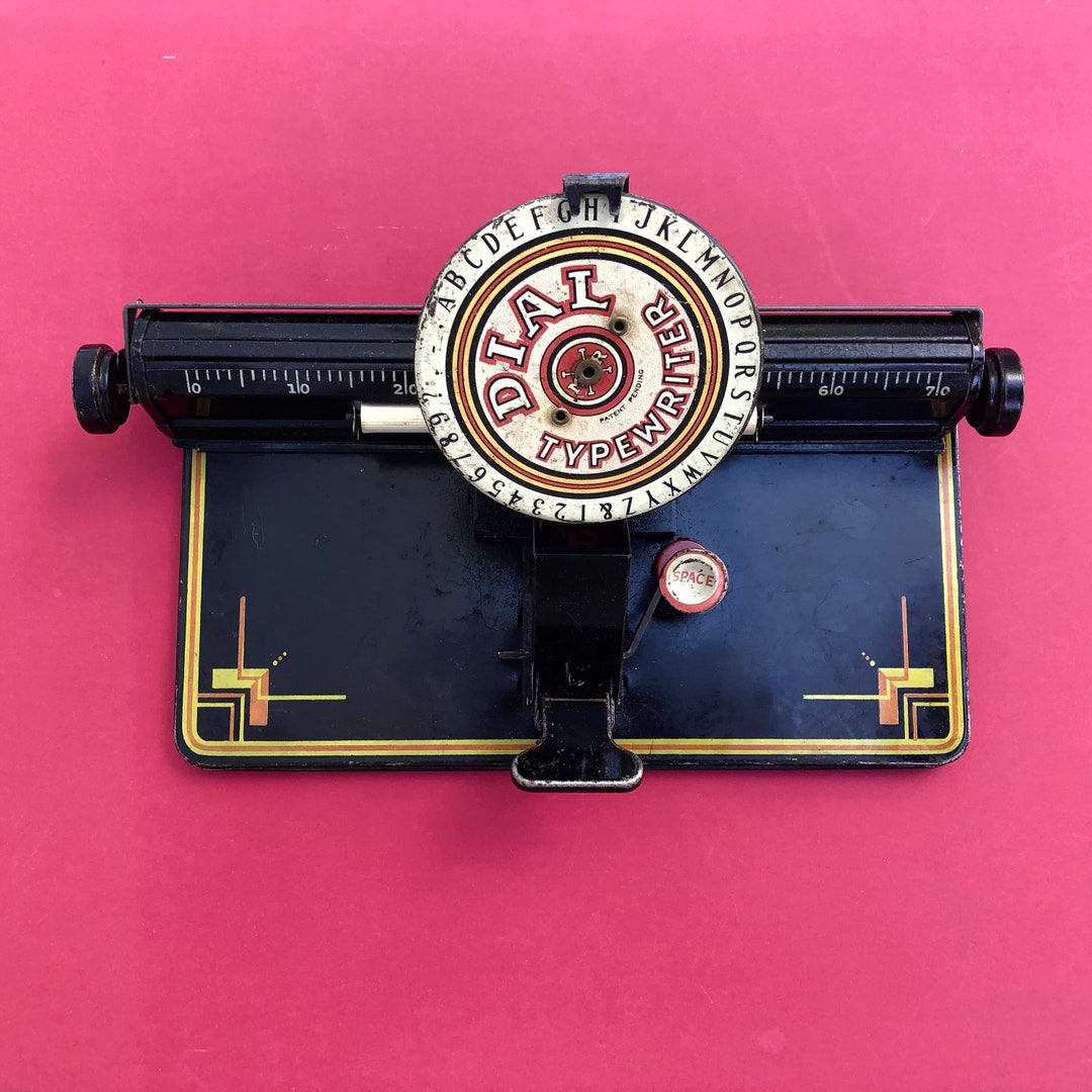 Fabulous Art Deco Enamel Tin Marx Dial Typewriter With Original ...
