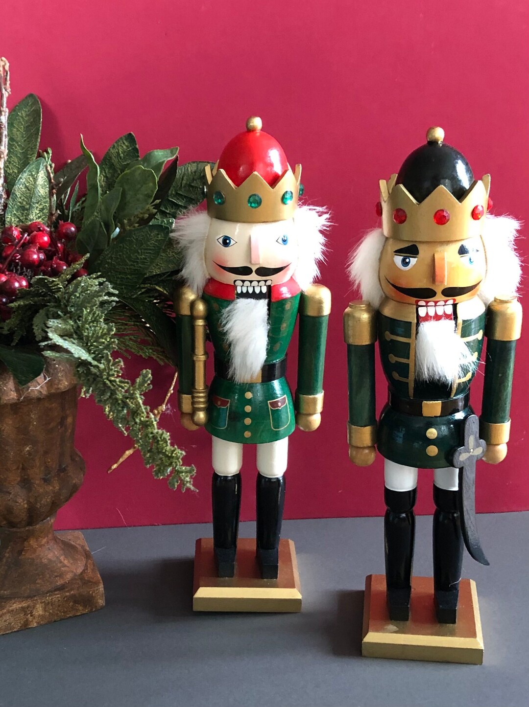 Pair of 1990s Decorative Wooden Nutcracker Princes - Etsy