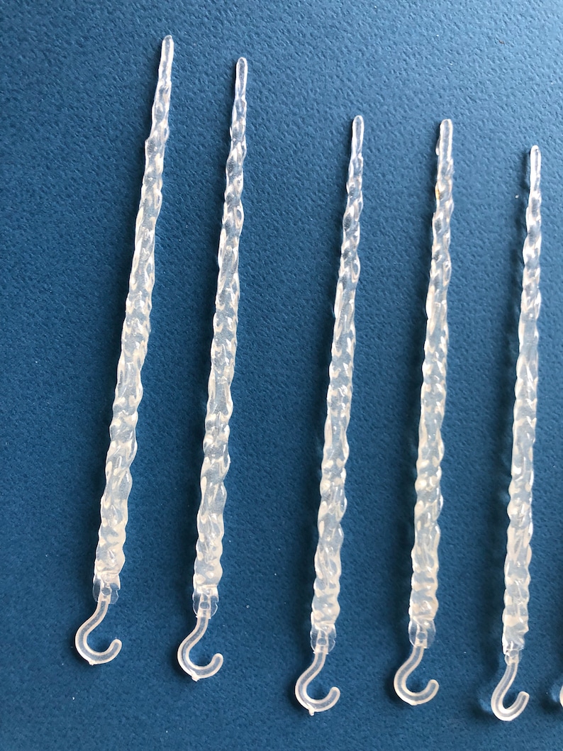 Vintage Plastic Icicle Ornaments, Set of 12 - Etsy