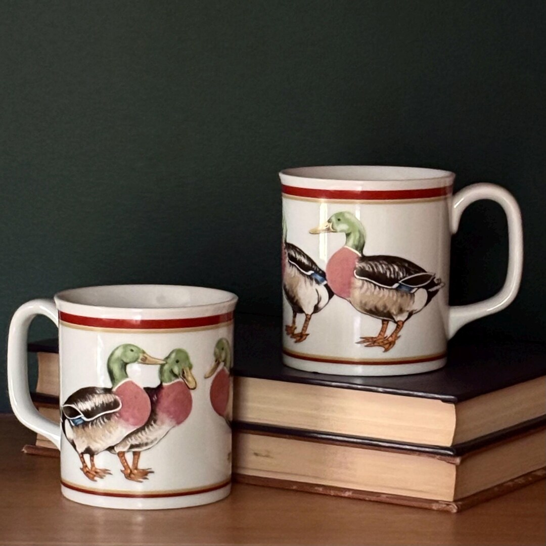 Vintage Mallard Duck Mugs, Pair - Etsy