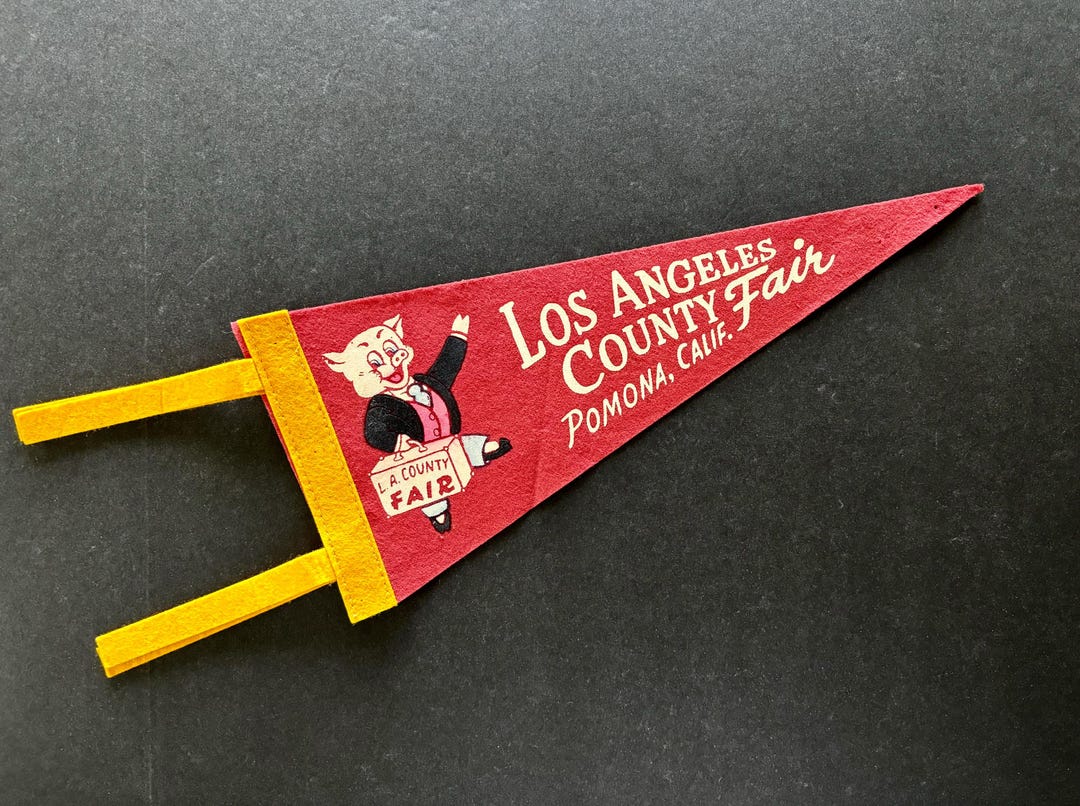 Vintage Los Angeles County Fair, 1962, Mini Pennant (rare), Featuring ...
