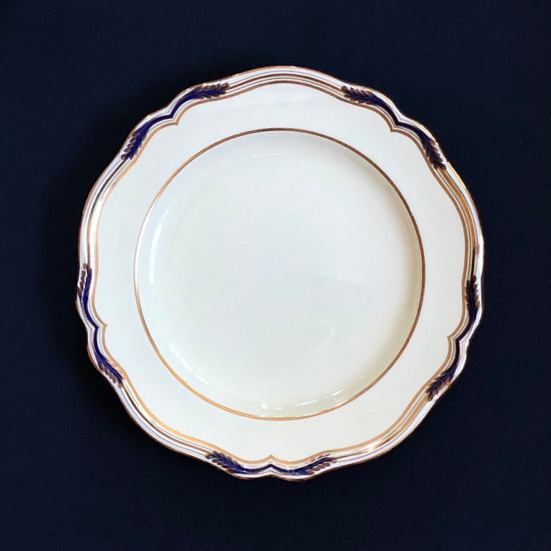 Vintage Spode Copelands China “sutherland” Plate, Cream With Blue and ...
