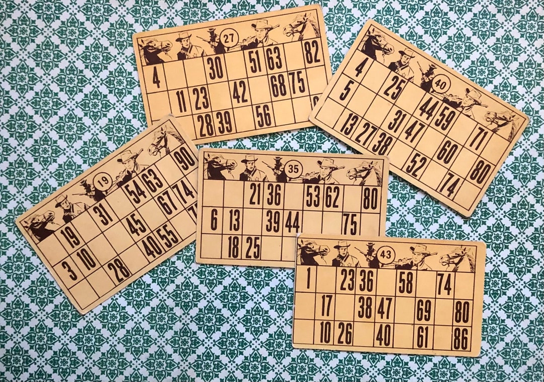 Vintage Cowboy Game Cards, Sold in Sets, Suitable for Crafts and ...