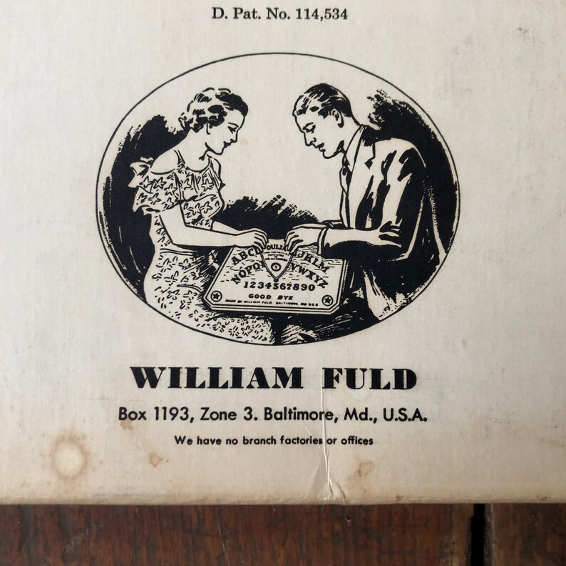 Vintage Original and Complete William Fuld Ouija Board, Pre-dates ...