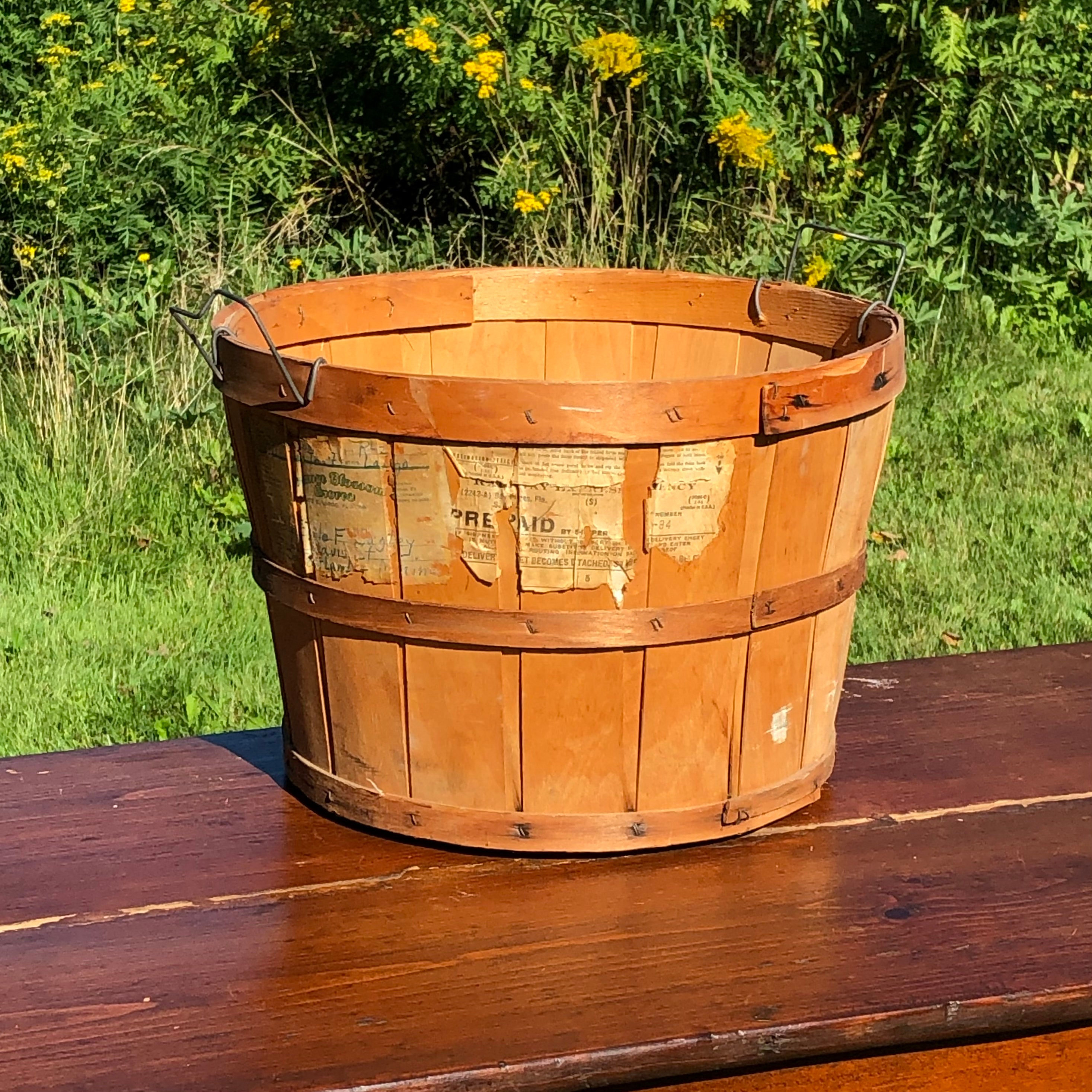 Vintage “peach Basket” (oranges) With Label - Etsy