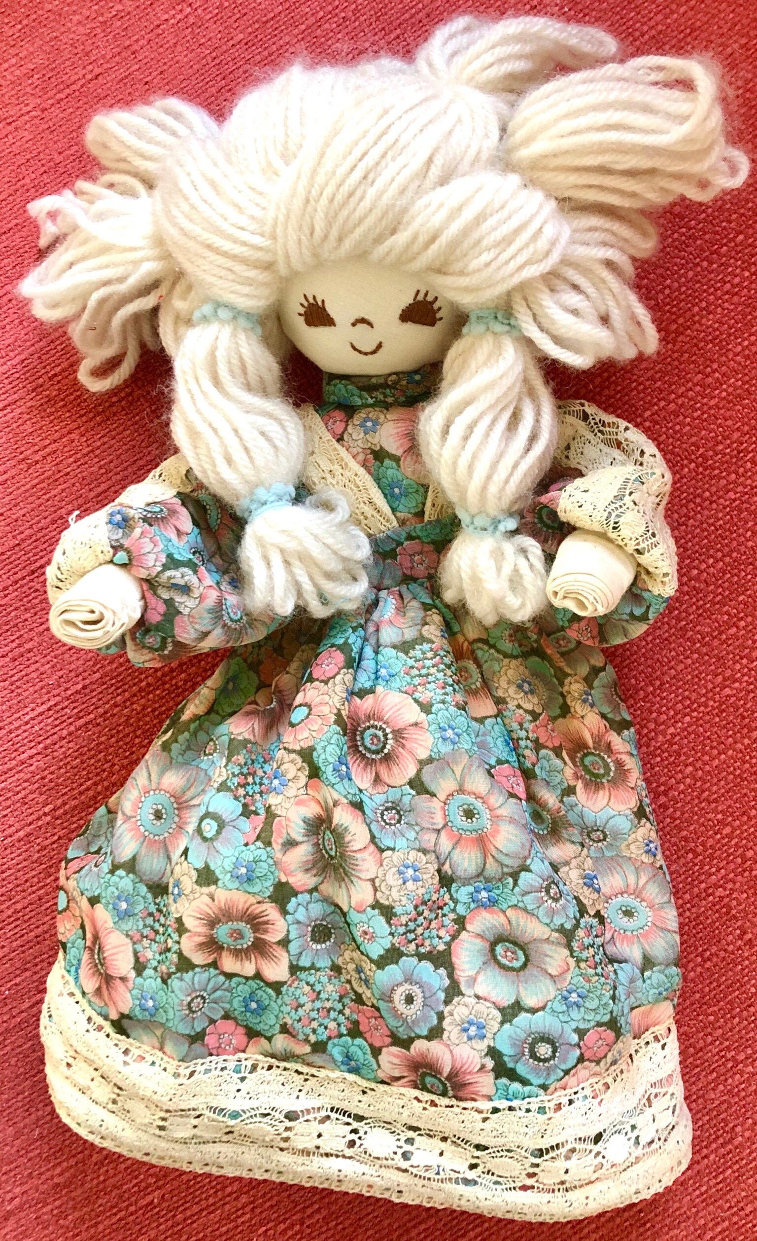 Vintage Groovy Hand-made Rag Doll - Etsy