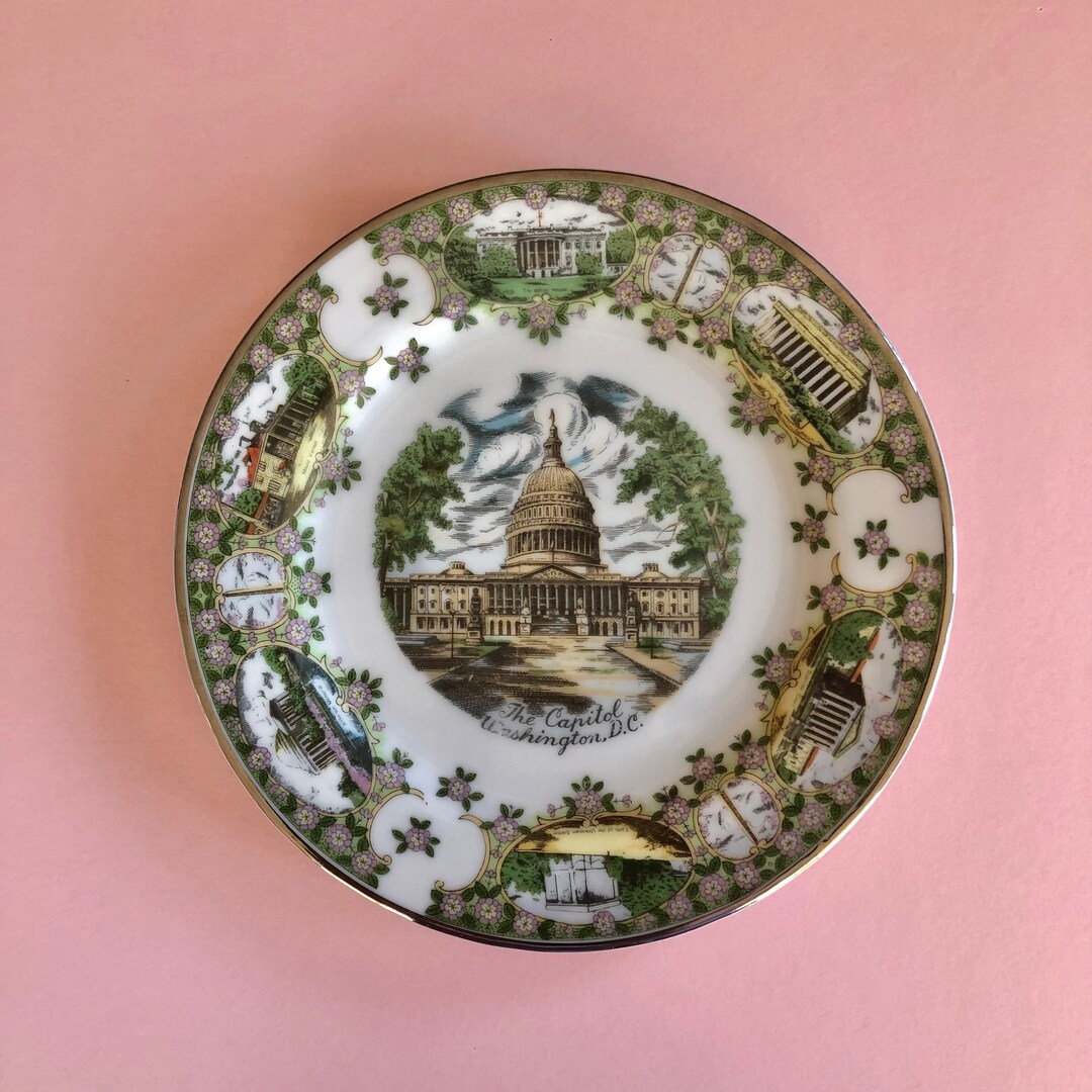 Vintage Washington D.C. Souvenir Plate With Cherry Blossoms - Etsy