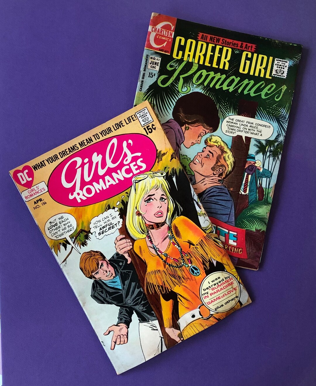 Vintage Romance Comic Books, 1971, Set of Two - Etsy