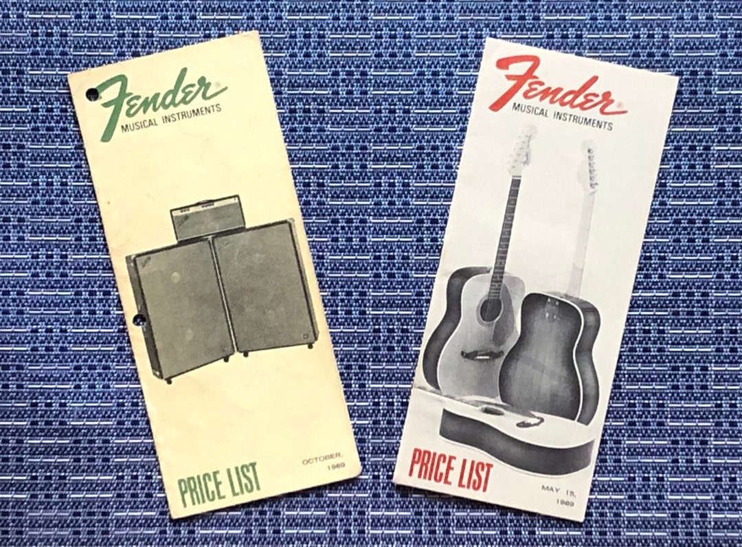 Vintage Fender Guitar Price Lists, 1969--your Choice! - Etsy