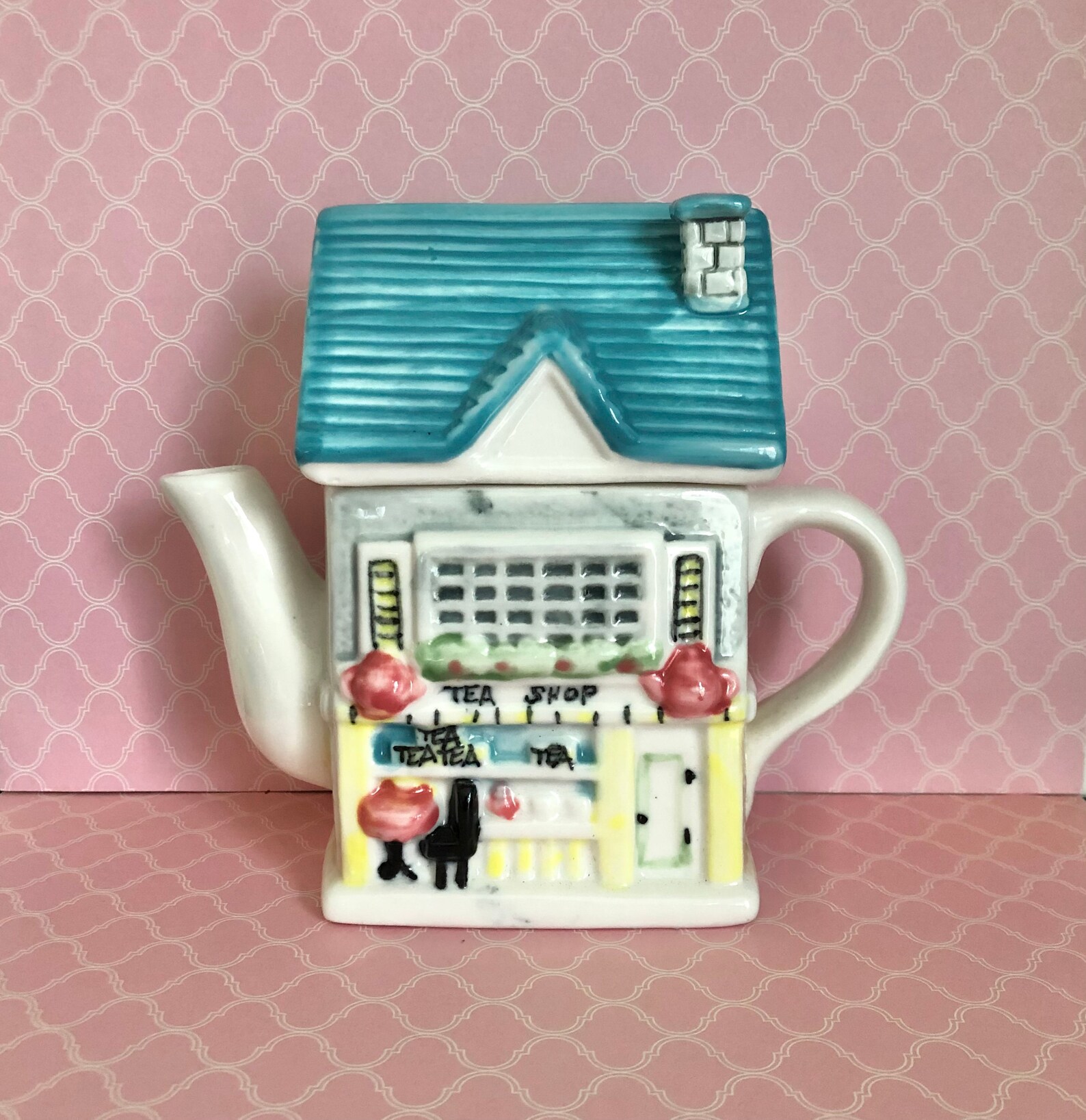 Cute Tea Shop Shaped Ceramic Teapot - Etsy