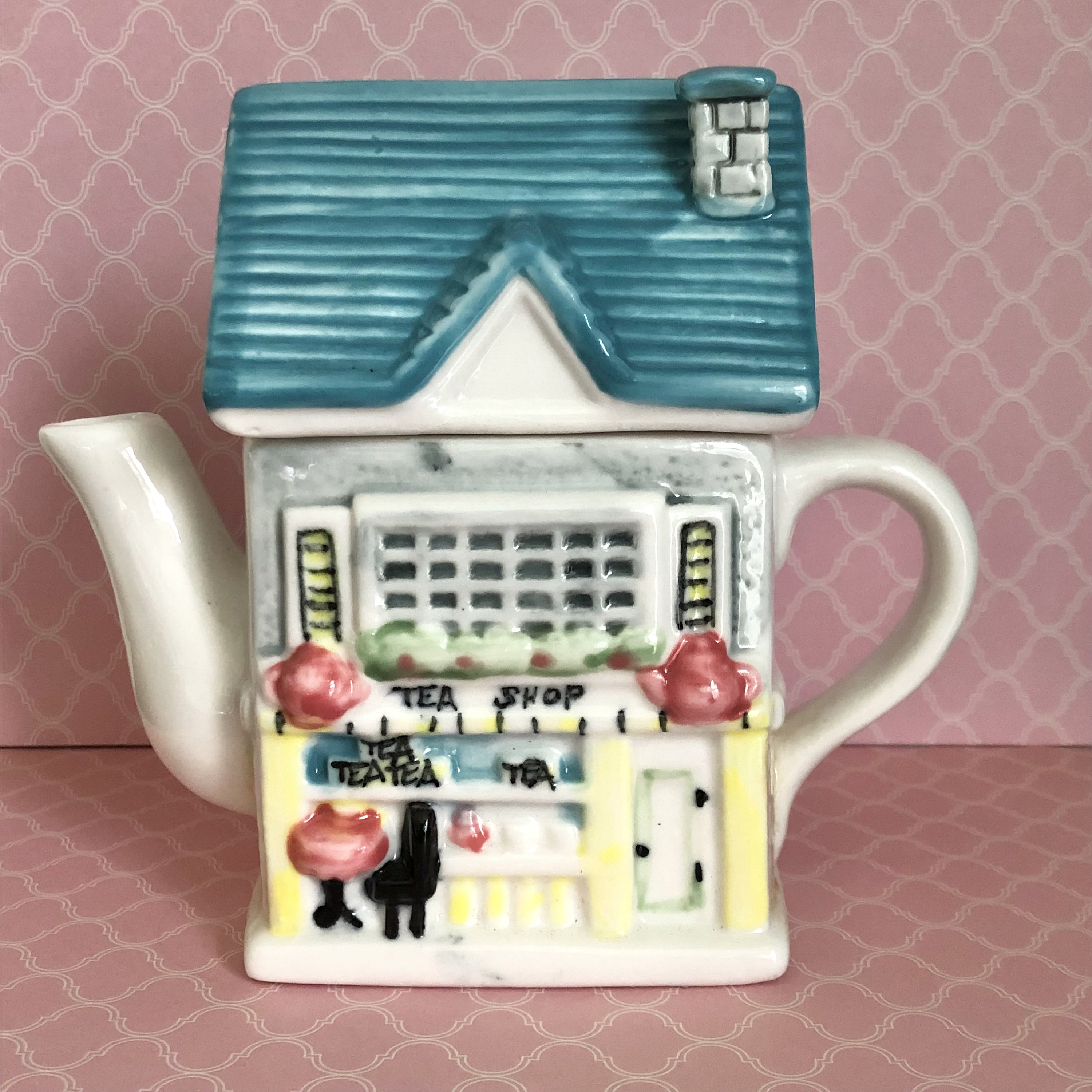 Cute Tea Shop Shaped Ceramic Teapot - Etsy