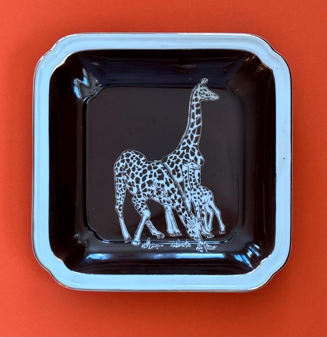 Dramatic Mid-century Vintage Giraffe Plate, “safari” by Shafford - Etsy