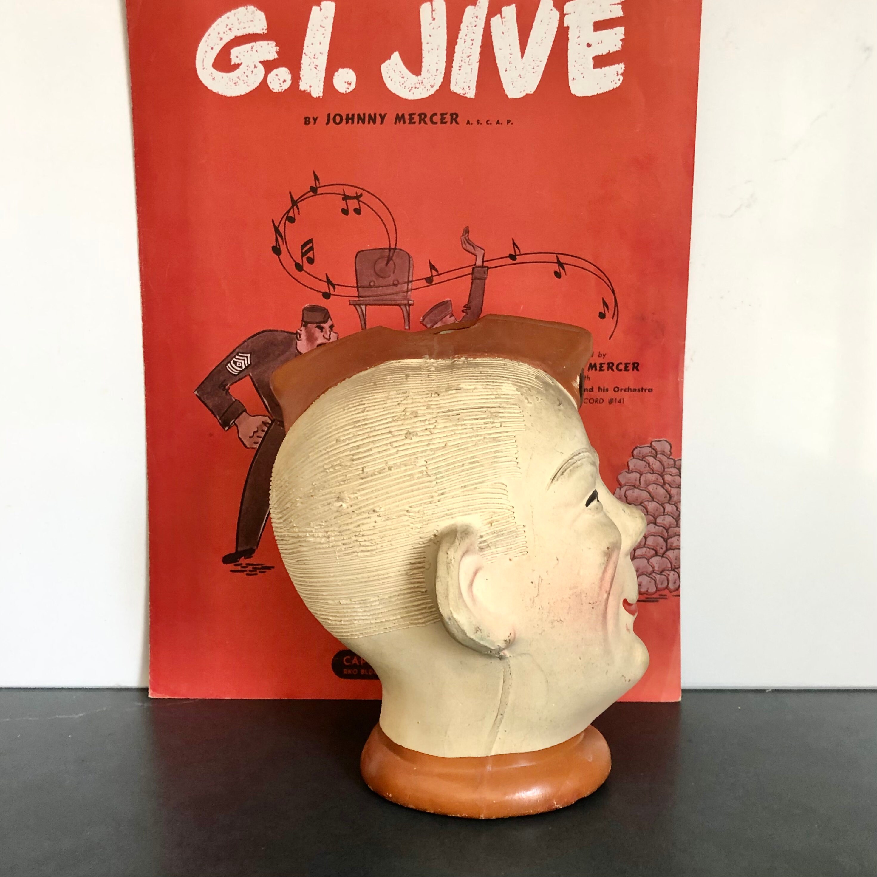 Wwii-era G.I. Head Planter, “grass Head” - Etsy