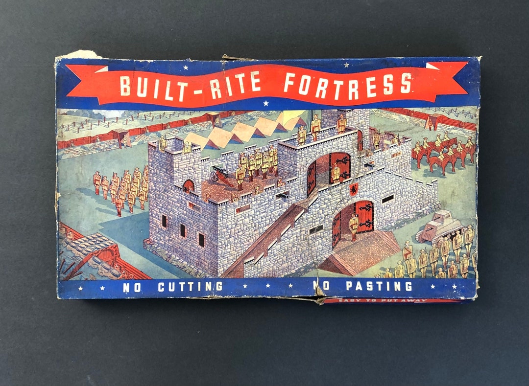 Vintage “built-rite Fortress,” Cardboard Castle Model Toy - Etsy