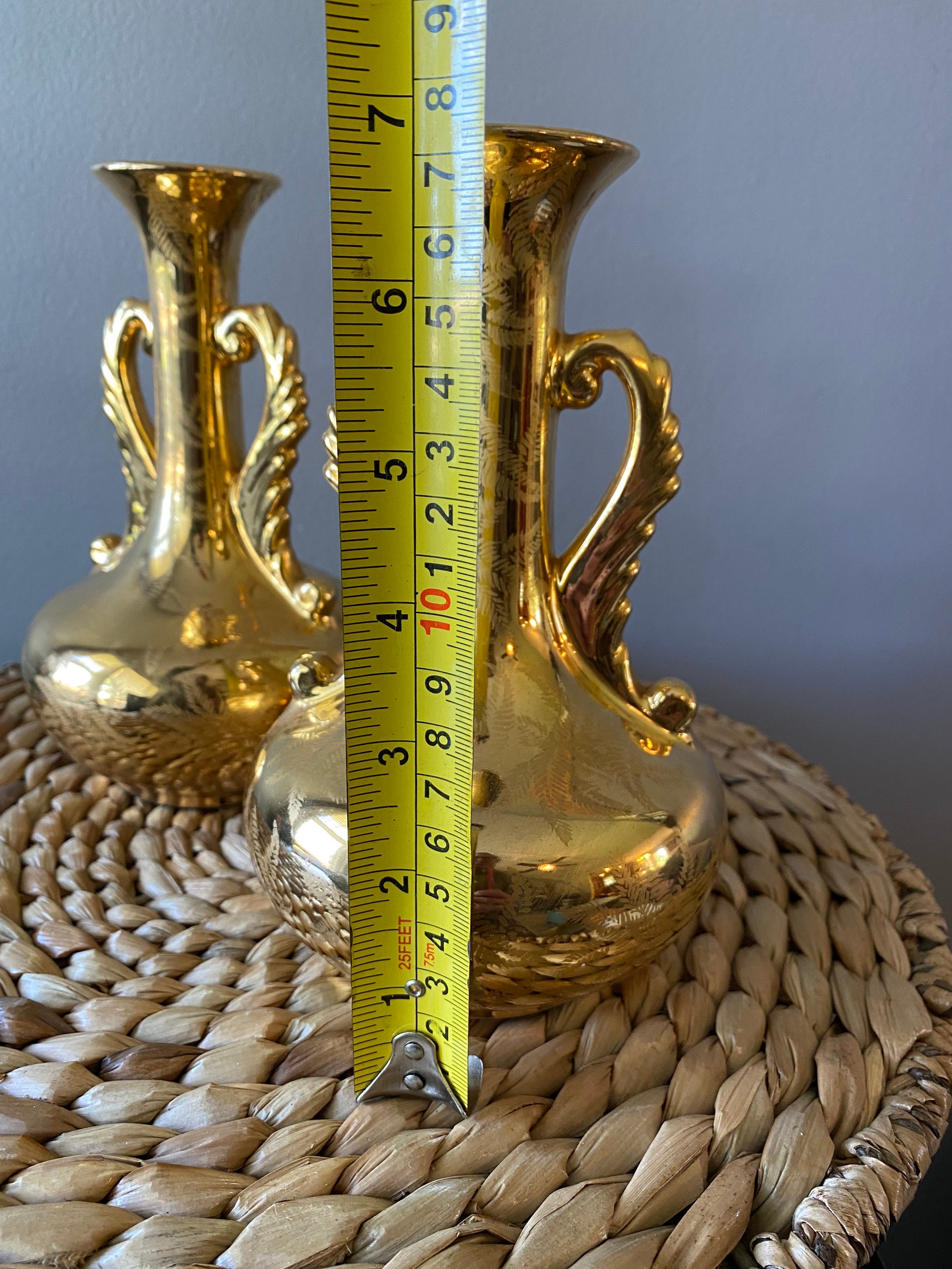 Set of Gold Vases - Etsy