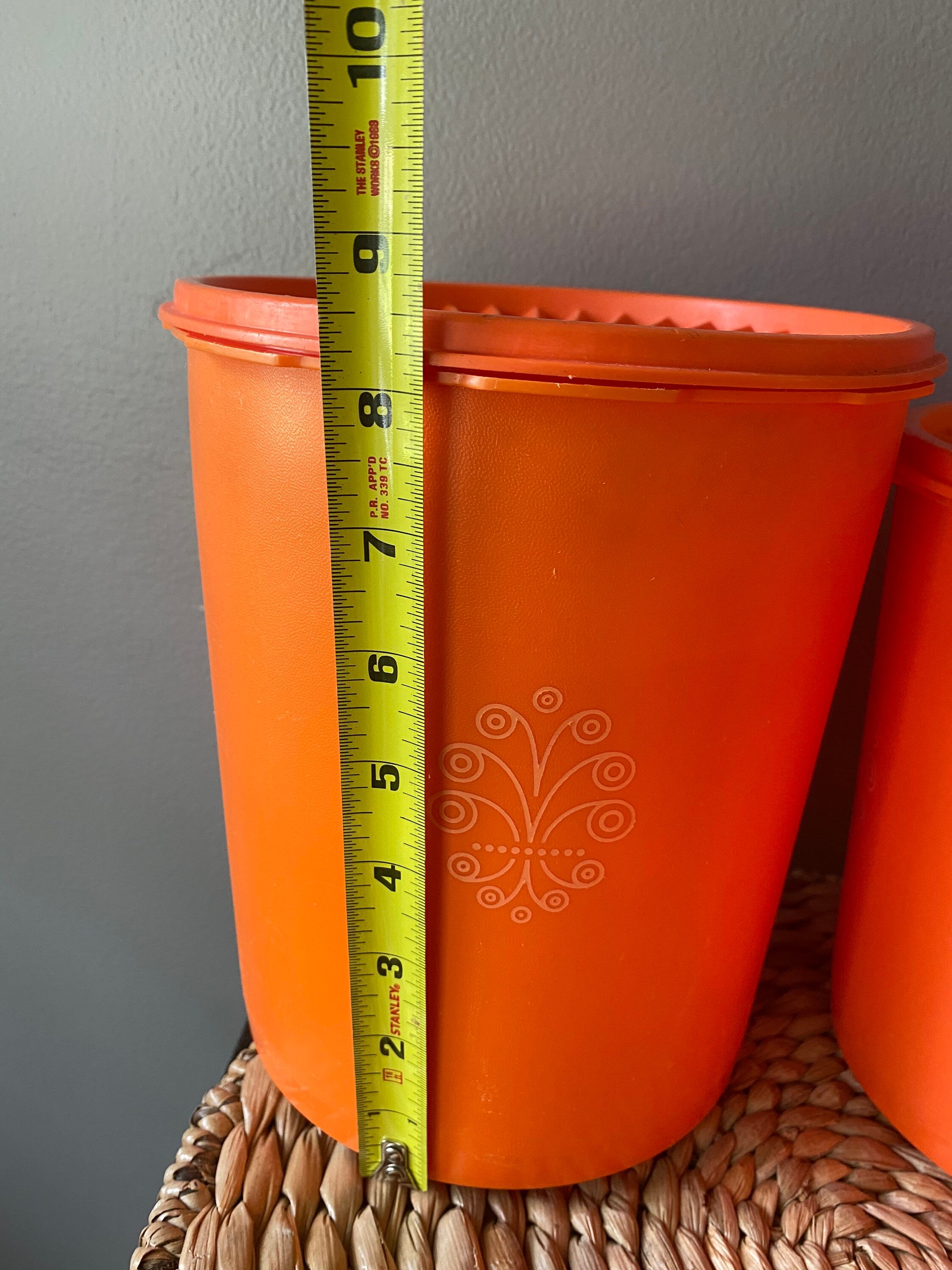 Vintage Orange Tupperware Canister Set of 3 - Etsy