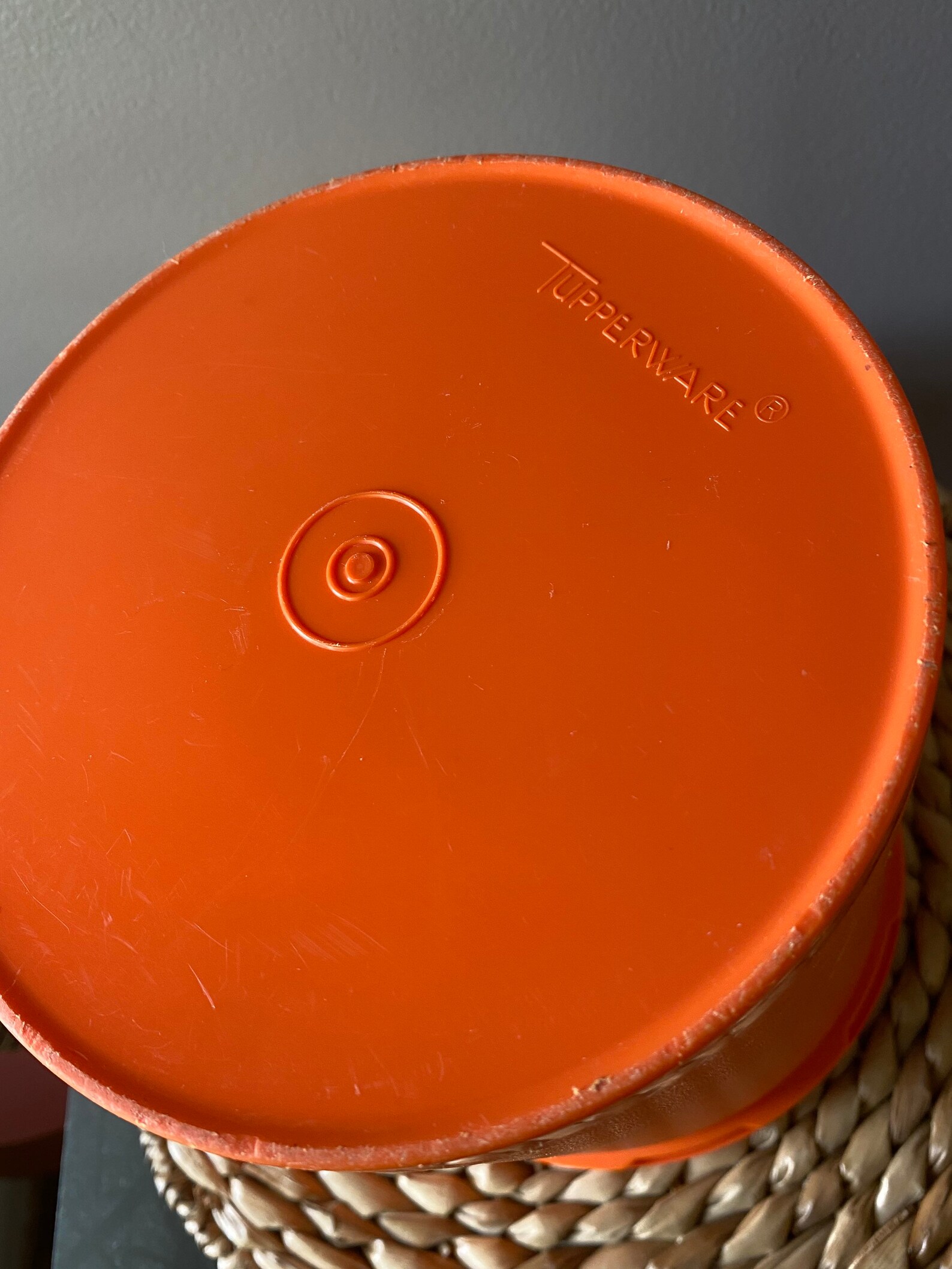 Vintage Orange Tupperware Canister Set of 3 | Etsy