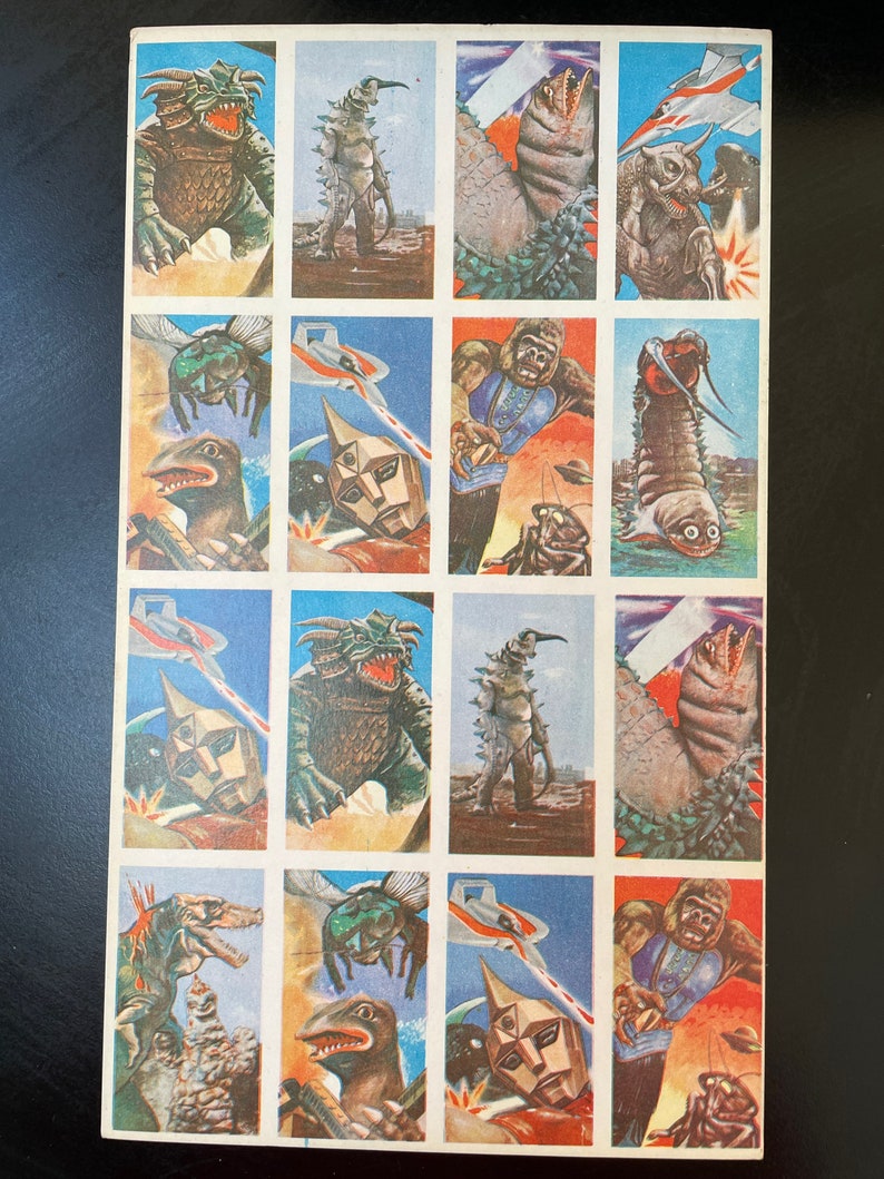 Vintage Japanese 1970's Kaiju Trading Card From Early Showa Period ...