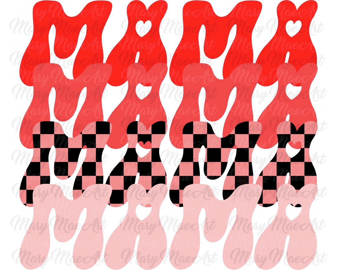 Mama Checkered, Valentine PNG, Valentine Digital Download, Valentine ...