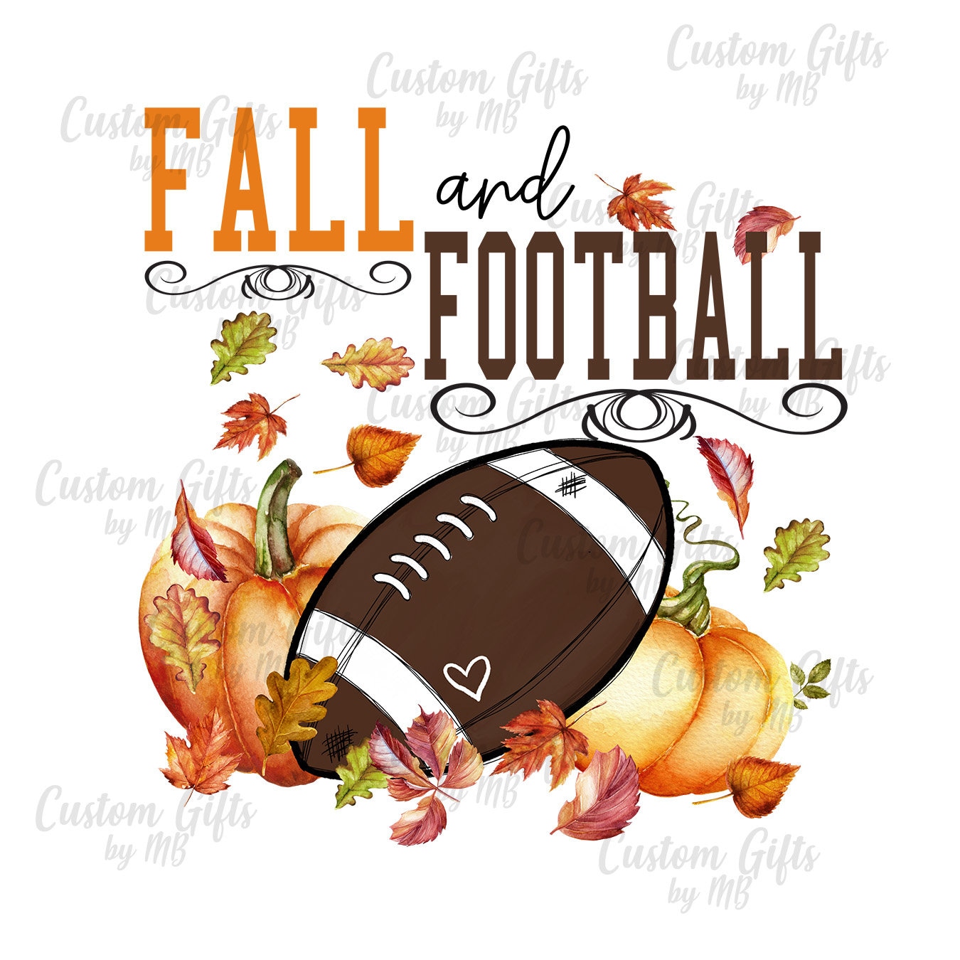 Fall and Football Sublimation png file/Digital file | Etsy